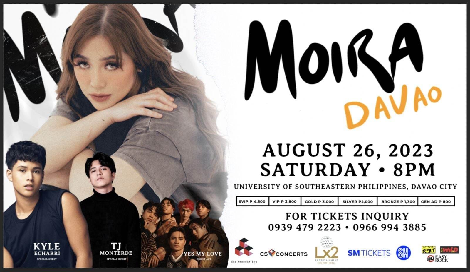Moira Davao Concert with TJ Monterde & Kyle Echarri at USEP Gym on ...